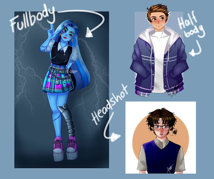 Draw art comission, fanart, ocs in anime style by Alnikder_art | Fiverr