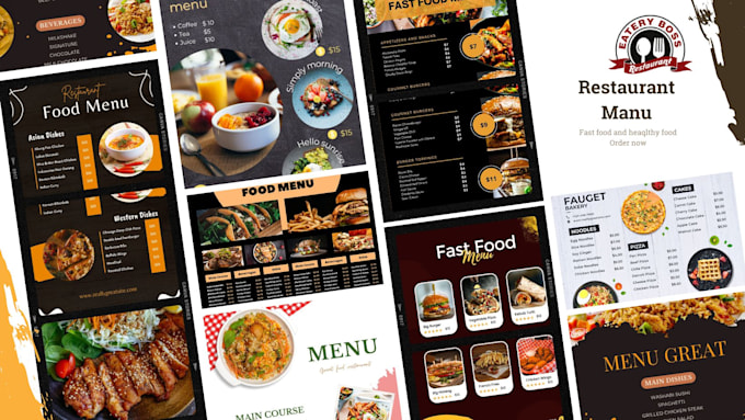 Design professional restaurant menu and food menu by Tharshopping1 | Fiverr