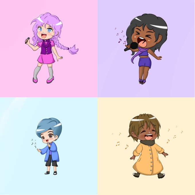 Draw amazing chibi, oc, fan art with my style by Allbab177 | Fiverr