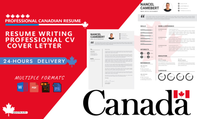 Write, edit professional canadian resume, cv and cover letter in 24 ...