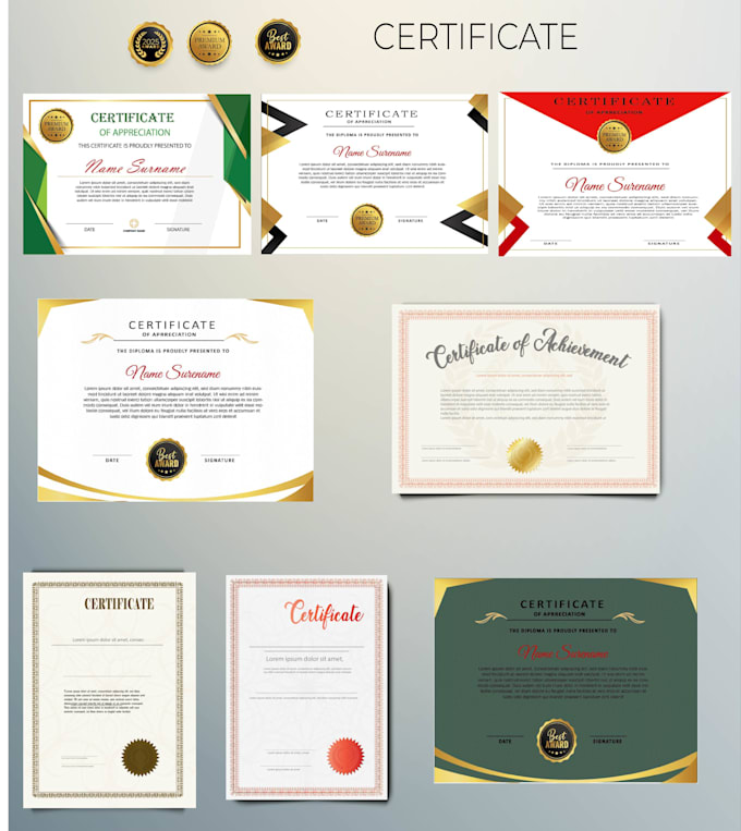 Design professional ,unique, award, degree, diploma, achievement ...