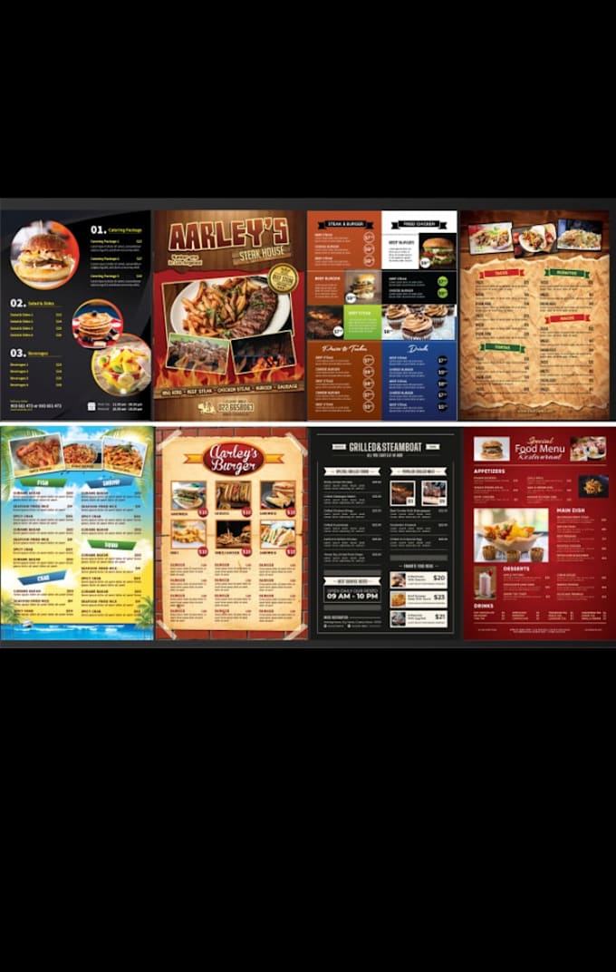 Design modern attractive restaurant menu, bar menu, food manu by ...