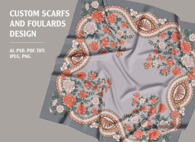 Create unique and custom scarf and foulard design by Perfect_awake | Fiverr