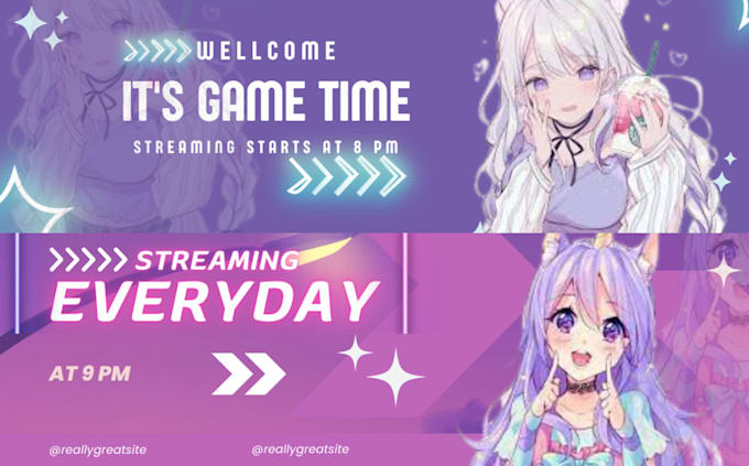 Design minimalistic unique anime banners in 24 hrs by Mrartsy_304 | Fiverr