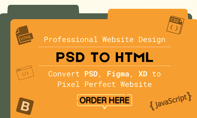 Convert psd, figma, xd to pixel perfect website by Maimonashafiq | Fiverr