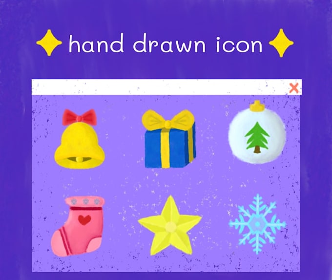 Hand draw 2d icons, objects, with texture full colored by Claropezz ...