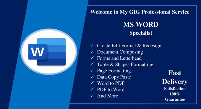 Design and format your microsoft word document by Kamrantech123 | Fiverr