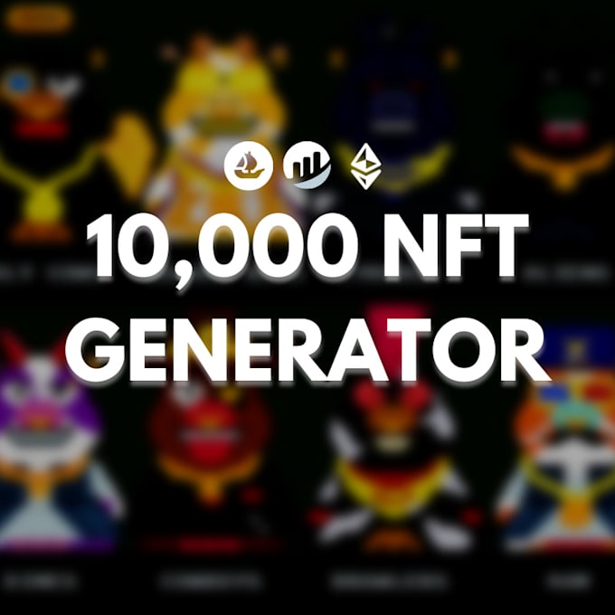 Generate 10k nft collection with metadata and rarities by Michaelpuzon | Fiverr