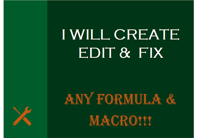 Create Edit And Fix Any Excel Formula And Macros By Showarvh Fiverr