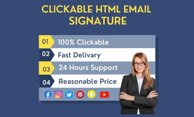 Create clickable html email signature or html email signature by ...