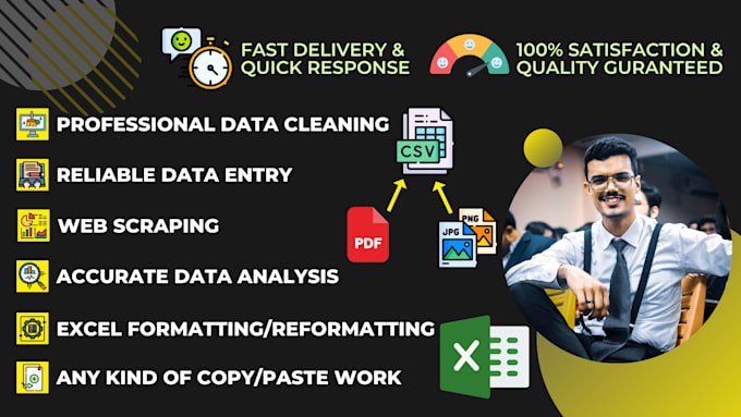 Do excel data cleansing, reformatting, sorting, pdf retyping, data ... Do excel data cleansing, reformatting, sorting, pdf retyping, data ...