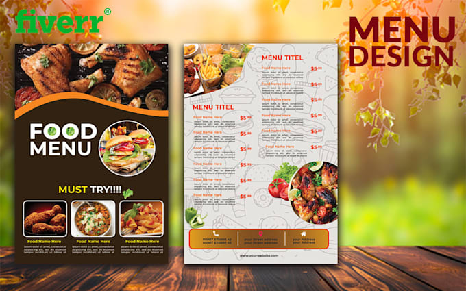 Create a unique menu design food menu restaurant menu by Affrin_ | Fiverr