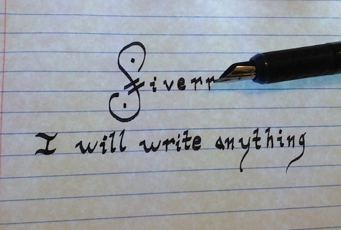 Hand write anything by Livvialove | Fiverr