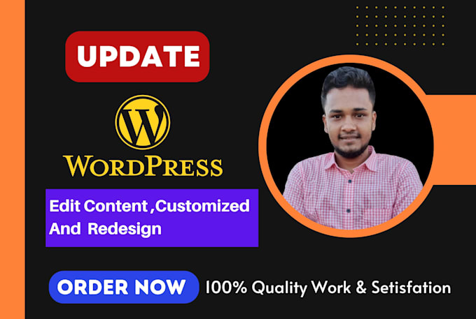 Update wordpress website migrate, redesign, or customization by Mstanjuara7 | Fiverr