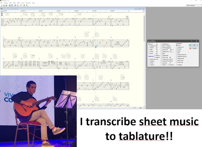 Transcribe sheet music to tablature by Lautaro_arg | Fiverr