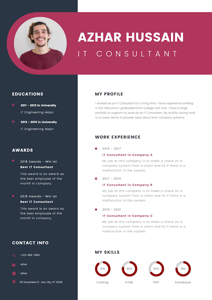 Perform professional resume design and cv design by Azhar_33 | Fiverr