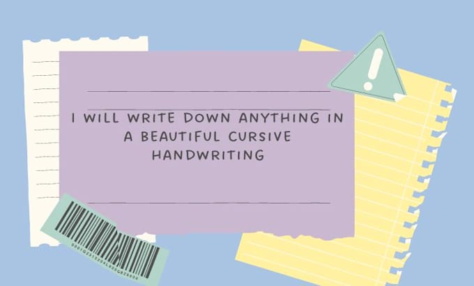 Write down anything in a beautiful cursive handwriting by Khababkhan11 ...