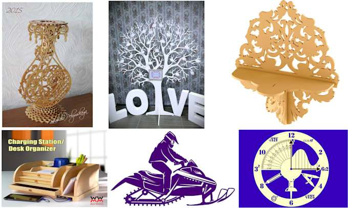 Create a 2d design for cnc cutting or laser cutting by Khalidelgaroum ...