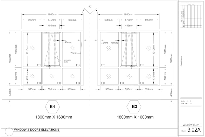 Draw windows and door schedule by Joncarlos882 | Fiverr