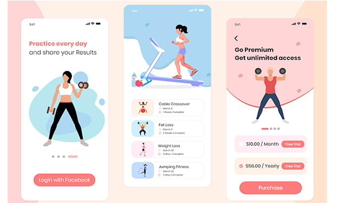 Program fitness app, nutrition app, gym app, yoga app by App_engineer01 ...