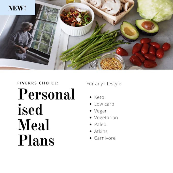 Create a personalised meal plan for you by Lolojoat | Fiverr