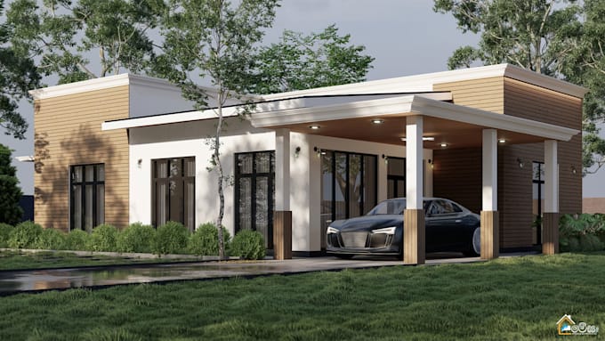 Do house exterior, interior 3d modeling and realistic rendering by Nipunchaga3d | Fiverr