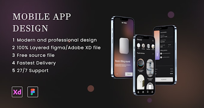 Do mobile app ui design for android and ios by Mrshamir786 | Fiverr