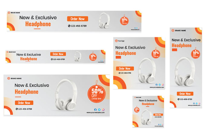 Make a multipurpose web banner design bundle by Graphicpoint884 | Fiverr