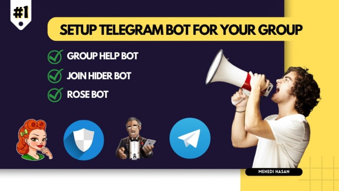 Create group and setup a professional telegram bot for your group by Rifat612964 | Fiverr