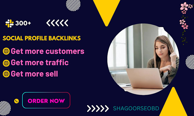 Create 300 high authority social media profile backlinks by ...
