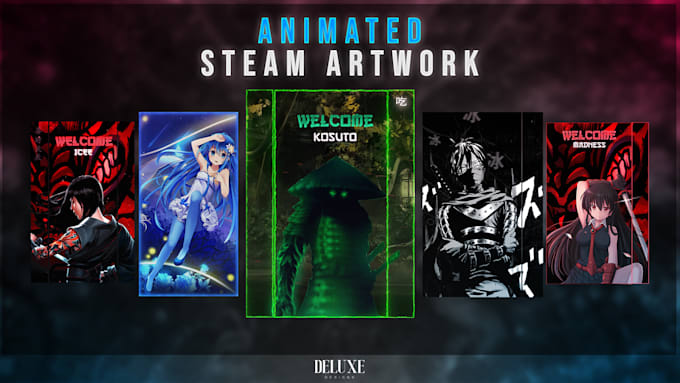 Create you a animated steam artwork by Deluxedesignss | Fiverr