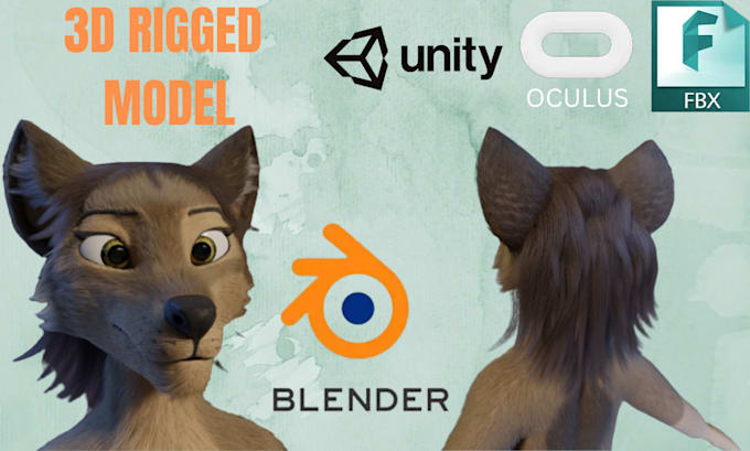 Model custom vrchat avatar vrc nsfw furry fursona 3d avatar vtuber vr character by Jessyy321 ...