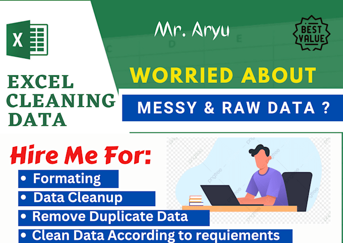 Do excel data cleaning, clean excel database, proper formatting or data ...