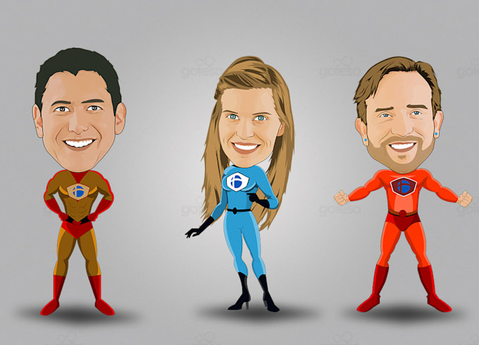 Draw superhero portrait or fantasy character for couple, family ...