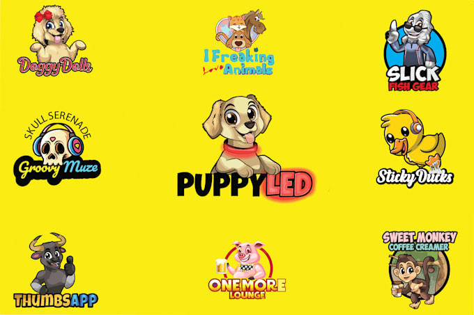 Draw cute animal cartoon logo and mascot character design by Charles366 ...