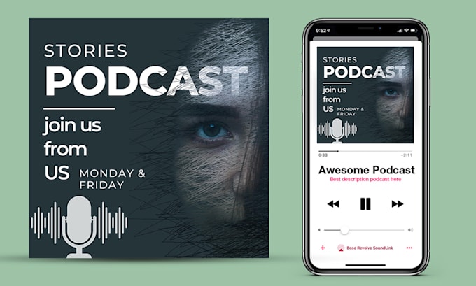 Design professional podcast cover art by Aqib_graphic | Fiverr