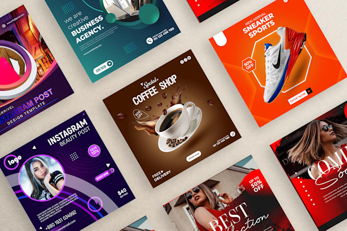 Design unique social media posts, banner by Sufianmagura1 | Fiverr