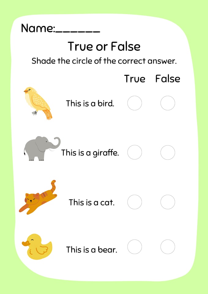 Design custom preschool or kindergarten worksheets for kids by Bubbleo ...