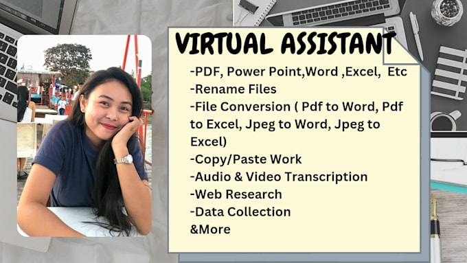 Be your virtual assistant for data entry, web research, word, excel ...