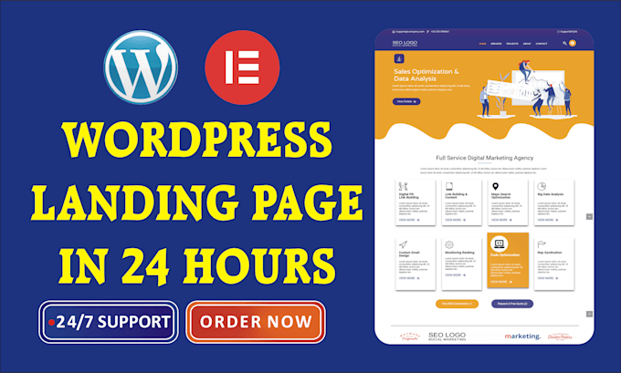 Setup modern landing page design with wordpress elementor by Wp_developer_10 | Fiverr