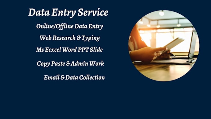 Do data entry, typing, copy paste, web research, excel data entry or email list by Rabiausma ...