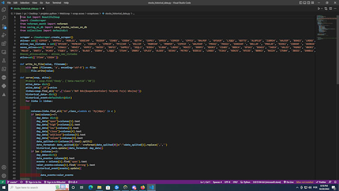 Build a python webscraper integrated with database or api by Jeferson_melo | Fiverr