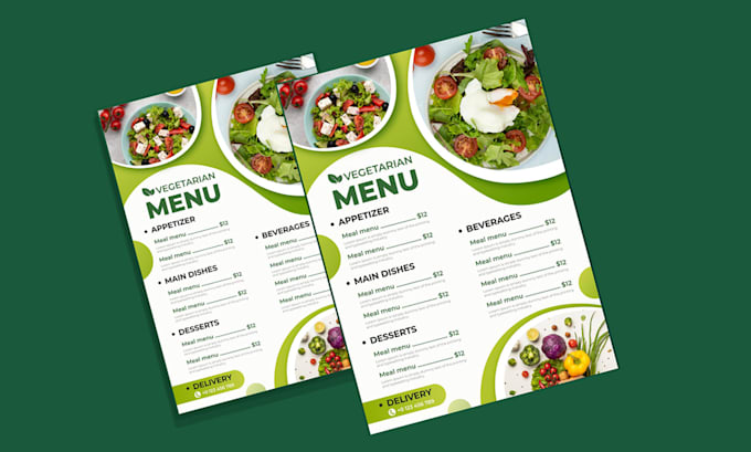 Do modern restaurant menu design by Tharshini0107 | Fiverr