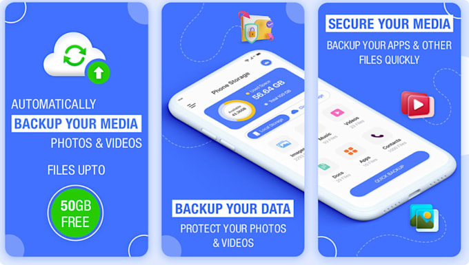 Design app screenshots for play store, splash screens, onboarding screens