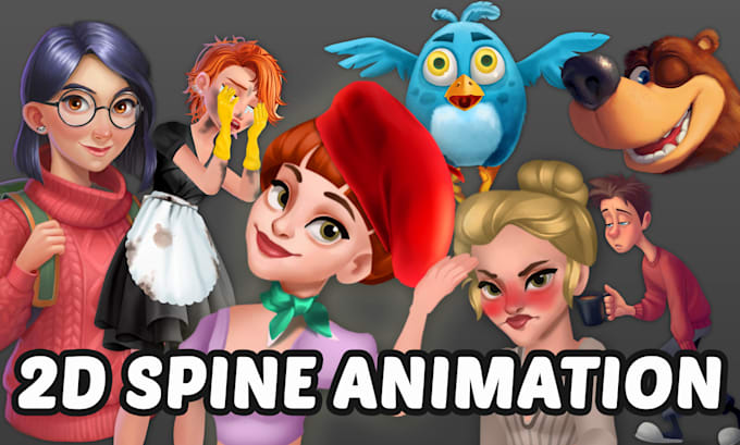 Create 2d spine animation by Nzashikhina93 | Fiverr