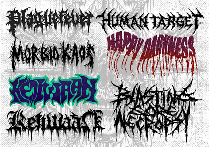 Make black, slam, death metal logo for your band or brand by Ina_allen ...