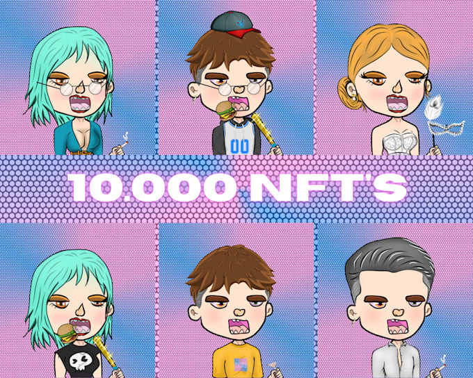 Design original characters for 10,000 nft collection by Saepulanwarriz | Fiverr