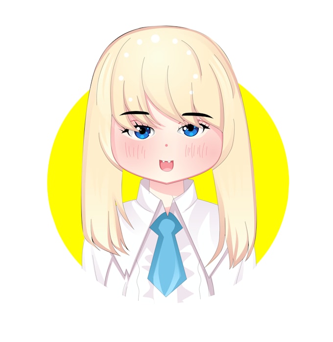 Draw cute chibi avatar character and sticker by Itsmycaricature | Fiverr