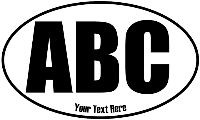 Create a 5x3 oval bumper sticker design by Sunfiredesigns | Fiverr