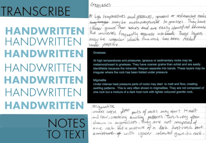 Transcribe your handwritten notes into a text file by Rexxcchan | Fiverr Transcribe your handwritten notes into a text file by Rexxcchan | Fiverr